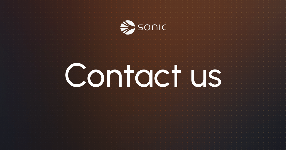 Sonic | Contact & Partnership Inquiries